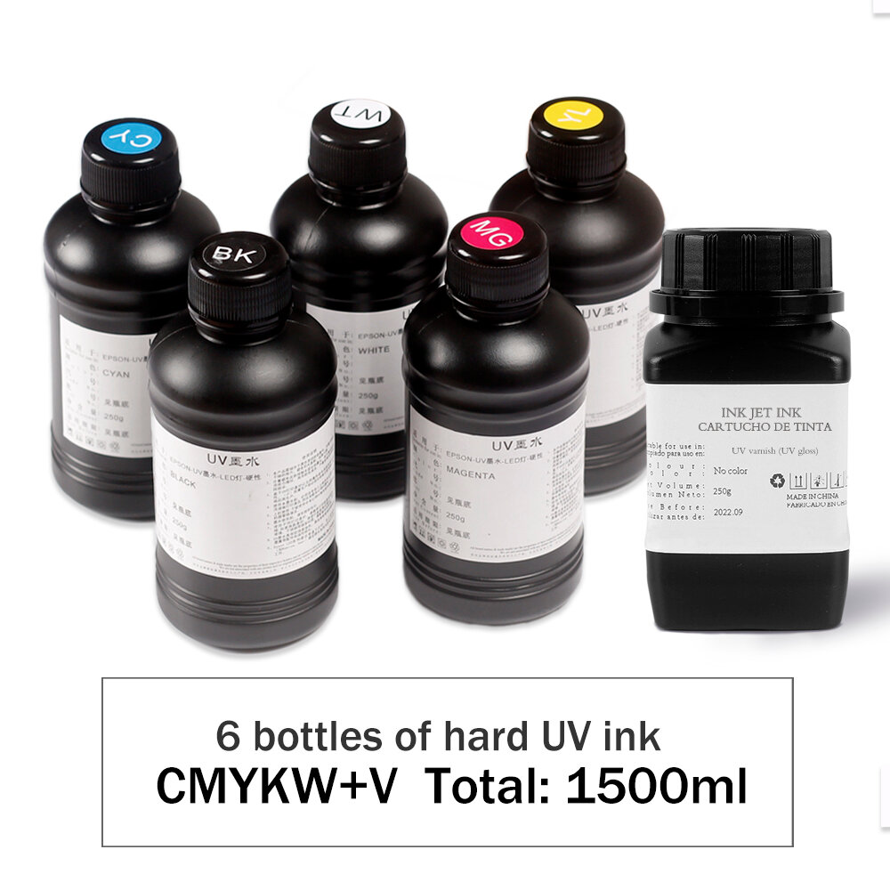 1 набор 1250ML 1500ml УФ DTF чернил для принтера A3 A4 УФ плоского типа, используется в головках печати EPSON DX5 DX7 TX800 XP600 L1800 L805 R1390
