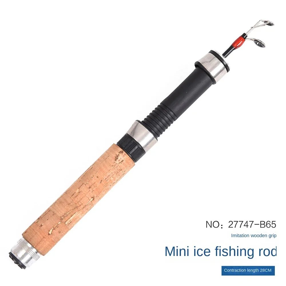 Портативная мини-катушка для ловли нахлыстом 45 #/55 #, катушка для зимней подледной рыбалки на карпа или 1 шт. 60/62/65 см, удочка для подледной рыбалки, рыболовная снасть