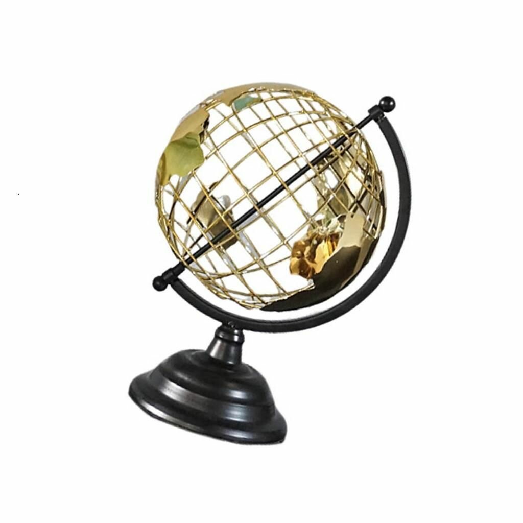 Алюминиевый глобус на железной подставке, - M