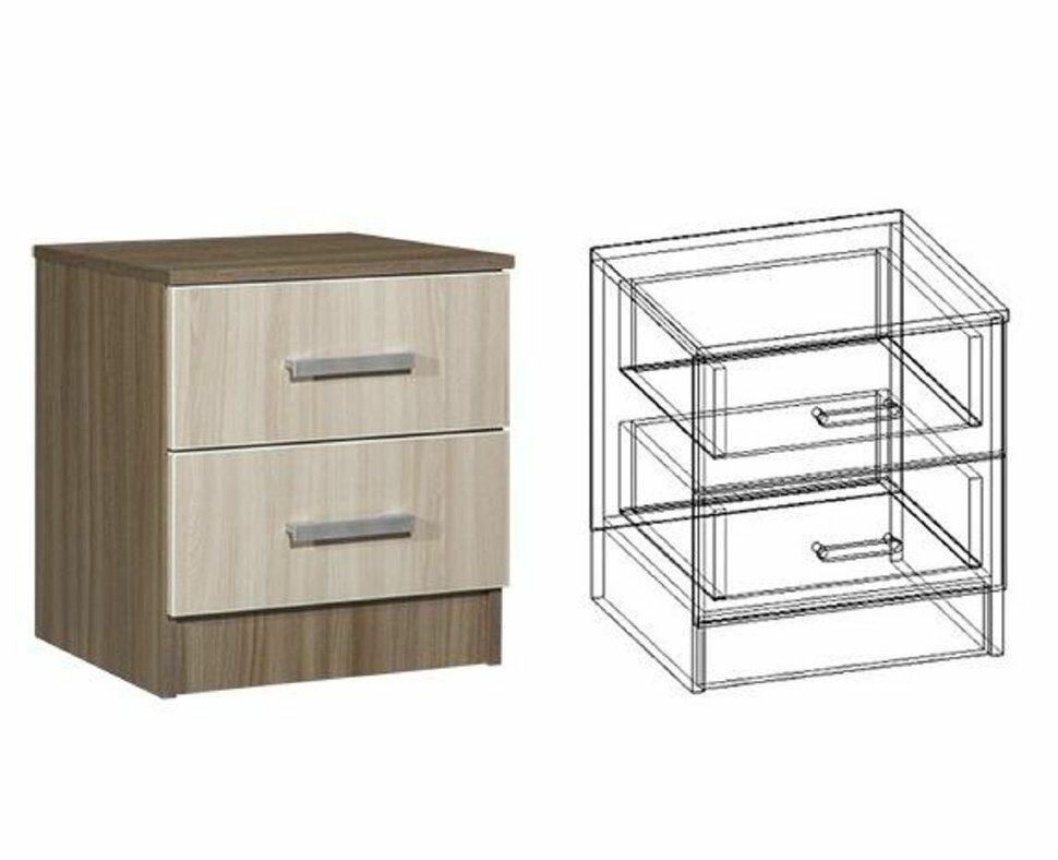 Тумба прикроватная для спальни с выдвижным ящиком, компактная, 40х45х40 см, Гармония ТБ 601