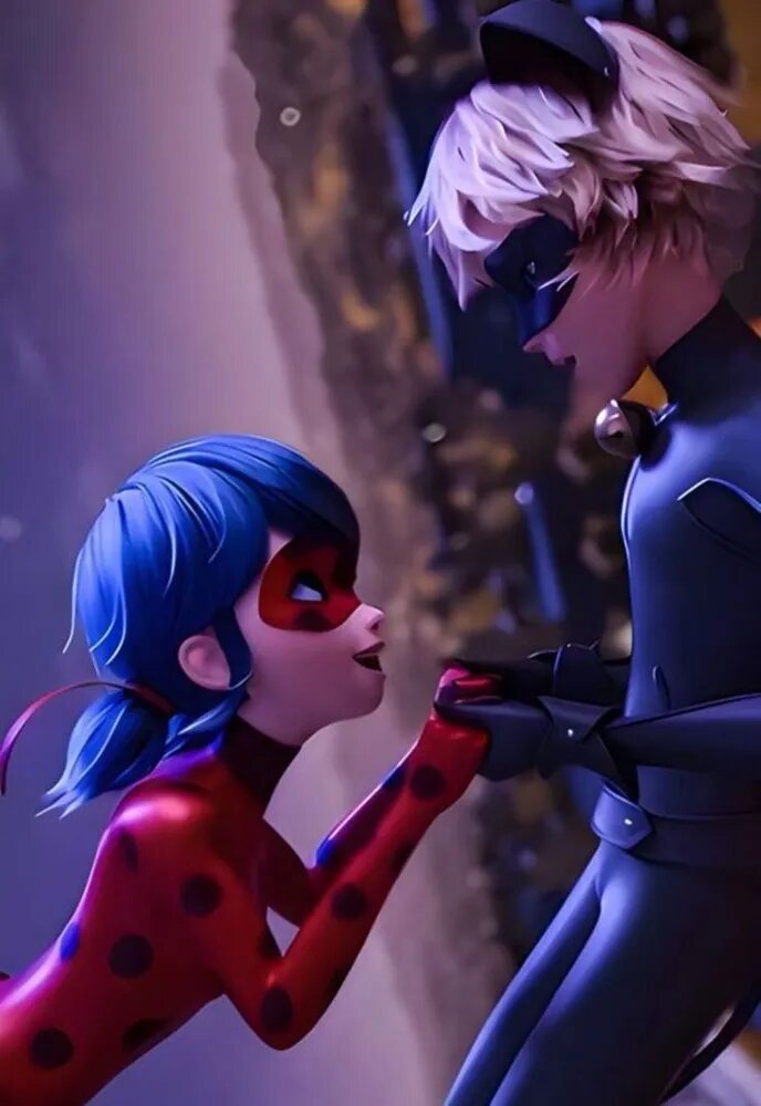 Алмазная Мозаика "Леди Баг И Супер-Кот" 40х50 См Алмазная Вышивка / Картина Стразами Подарков / Украшения