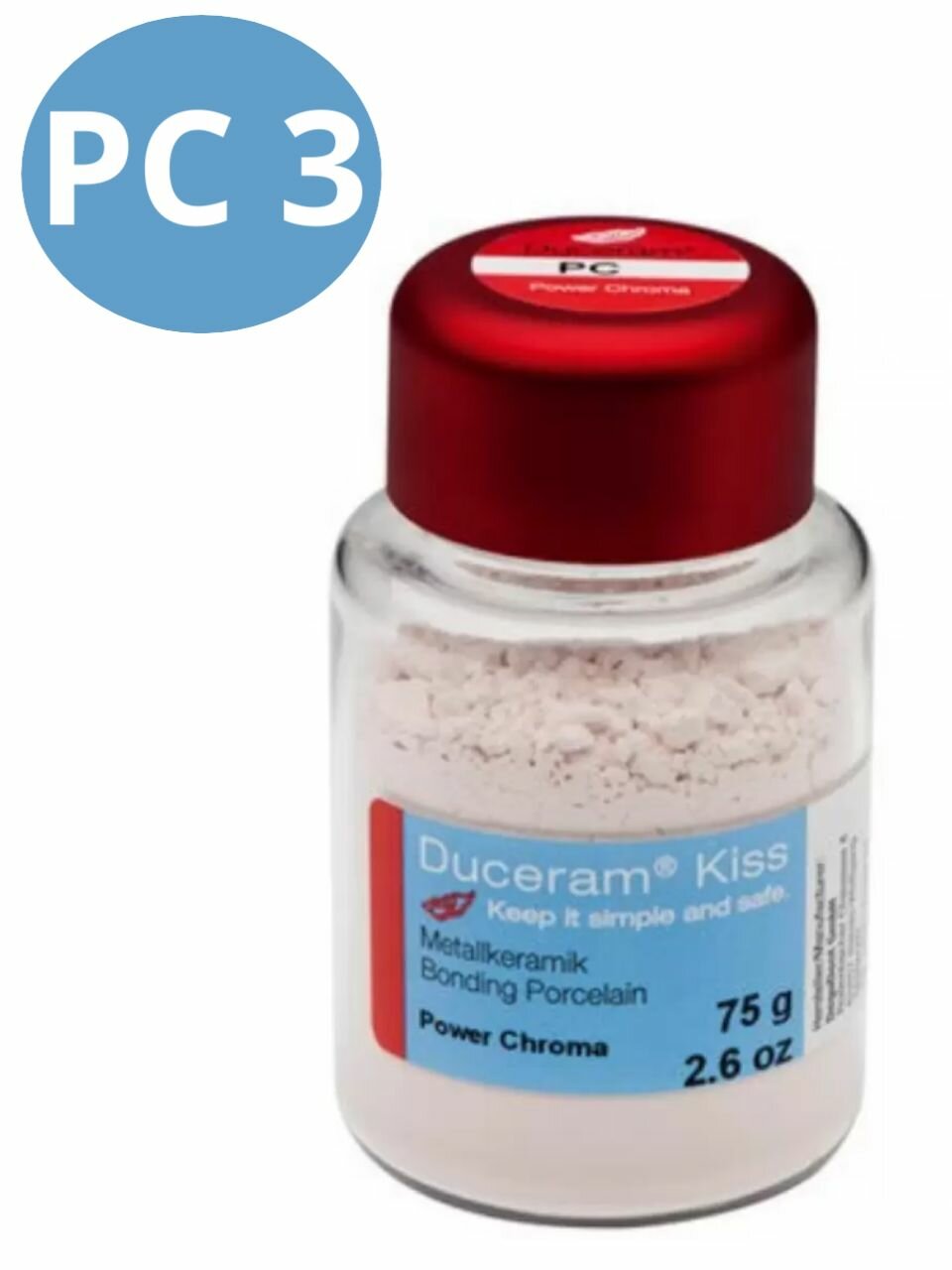 Масса керамическая для металлокерамики Дуцерам Кисс (Duceram Kiss) масса Power Chroma 1 (20 гр)