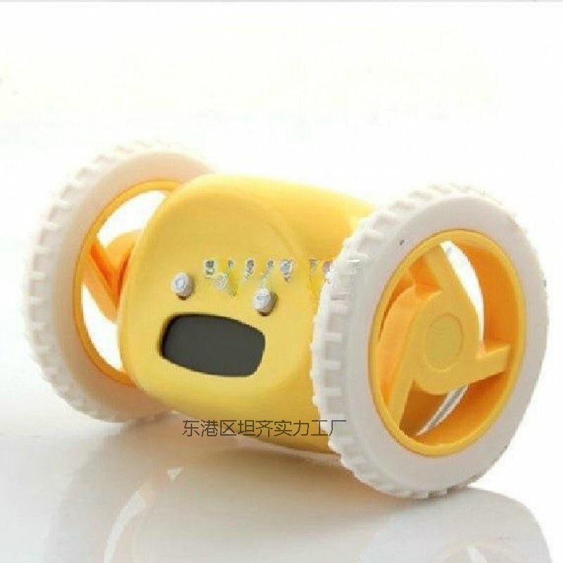 Будильник на колесах с LED подсветкой. Электронный робот - будильник убегающий для взрослых и детей.