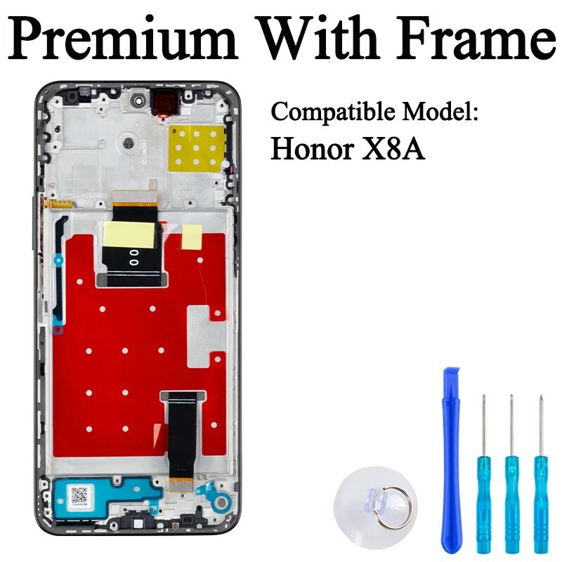 CRT-LX1 CRT-LX2 высококачественный ЖК-дисплей для Huawei Honor X8A, дисплей с сенсорным экраном и дигитайзером в сборе, ЖК-экран с рамкой