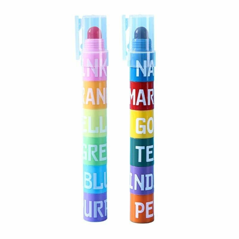 1 набор из 2 цветных фломастеров по 12 цветов для учащихся, чтобы отмечать ключевые моменты, фломастеров-двухцветный комбинированный