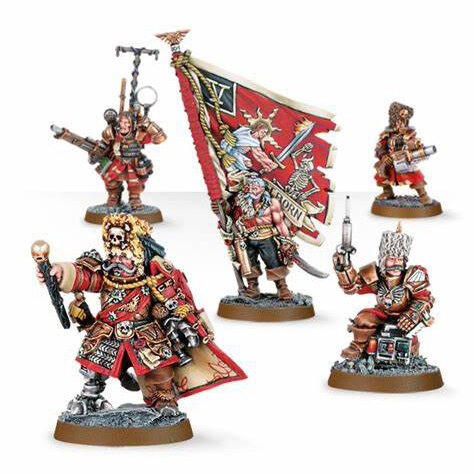 Командный Отряд Востроянцев Астра Милитарум (Смола, Литье) / Astra Militarum Vostroyan Command Squad (Resin, Cast)