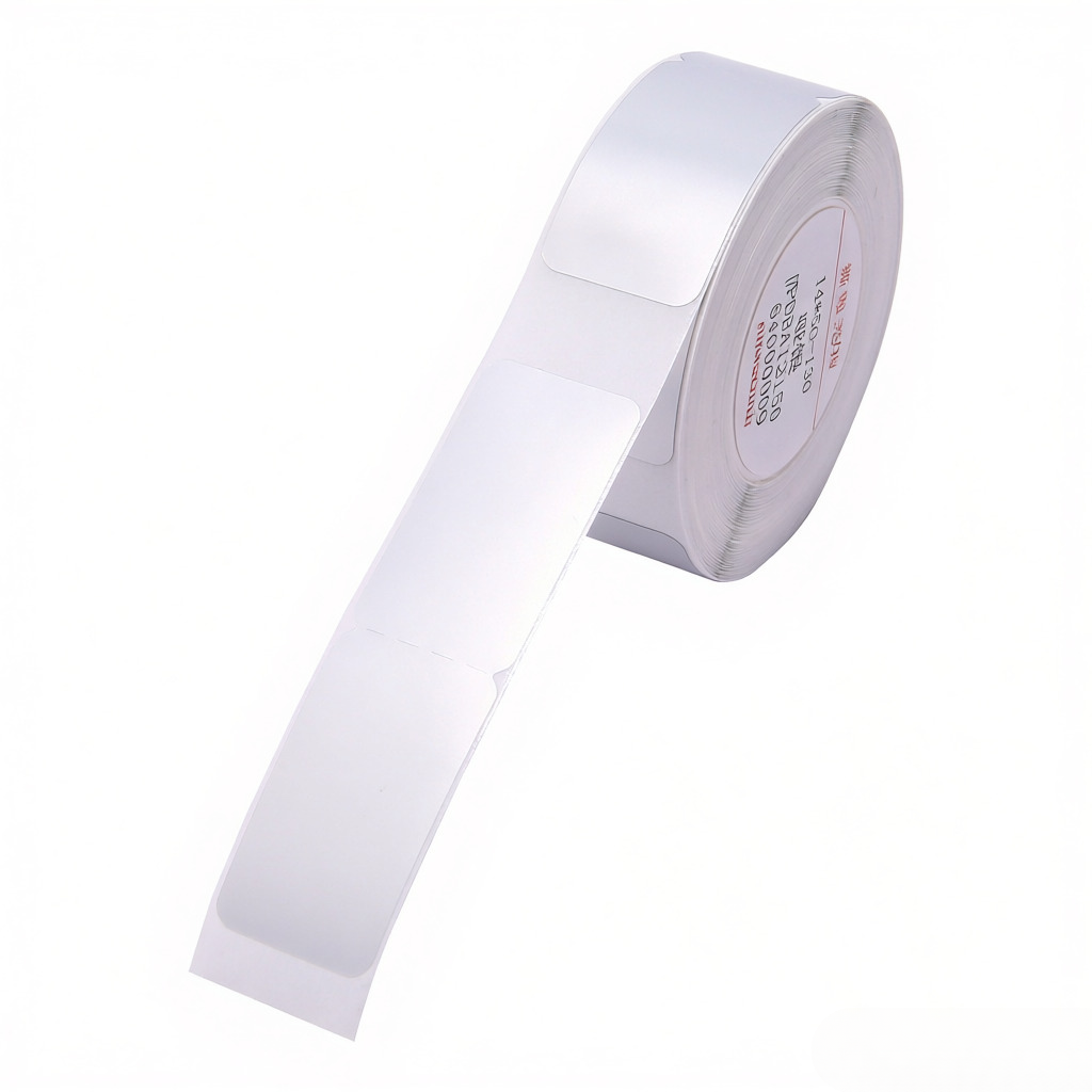 Термопереносная этикетка PET Бумага для принтера этикеток B18 Штрихкод Ювелирная Цена Размер Имя Пустые Этикетки Водонепроницаемые Разрыв 14x50mm 130 листов/рулон для Ценника Канцелярские принадлежности Белый Серебристый 14x88mm A тип B тип