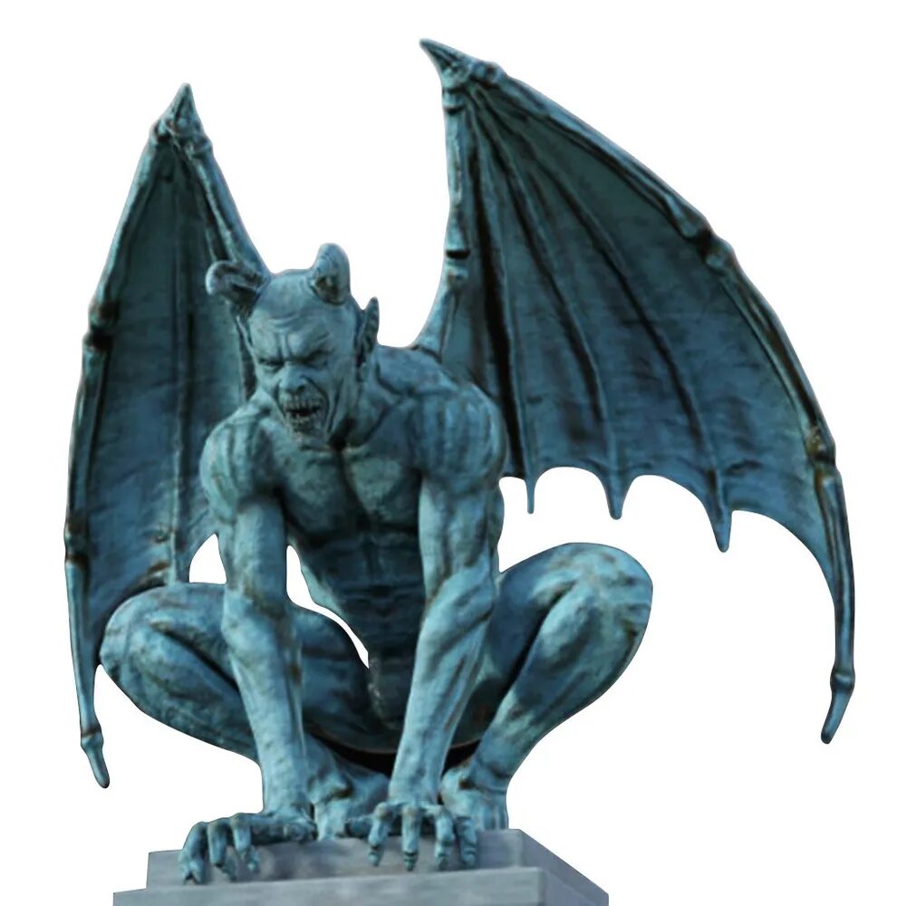 Крылатая статуя горгульи из смолы