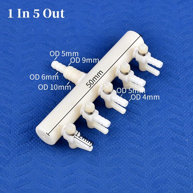 Разветвитель шланга для аквариума SgooHan 1Pc, 1 In 5 Out