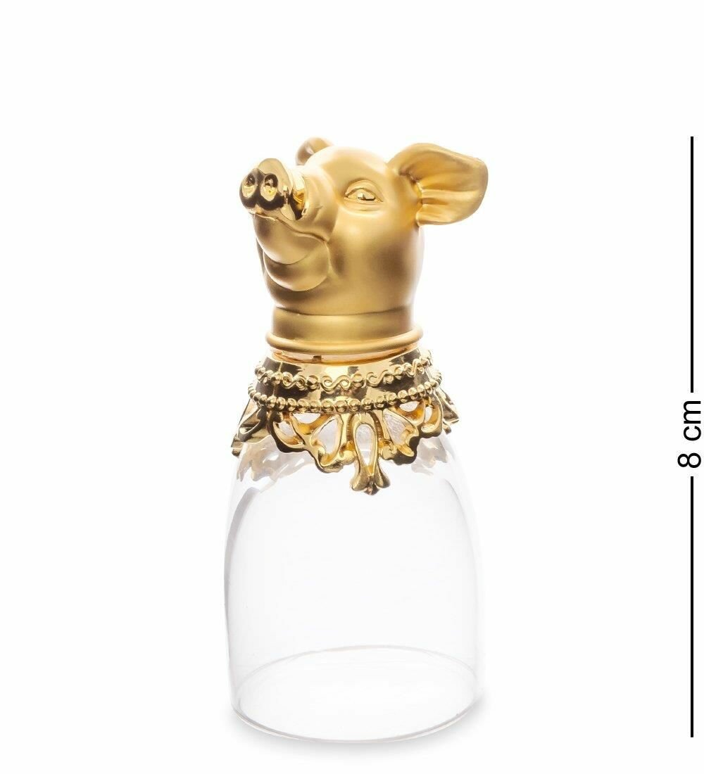 Хот-шот мал. золот. Символ Года -Свинья A941745 разностор, Сплав, стекло