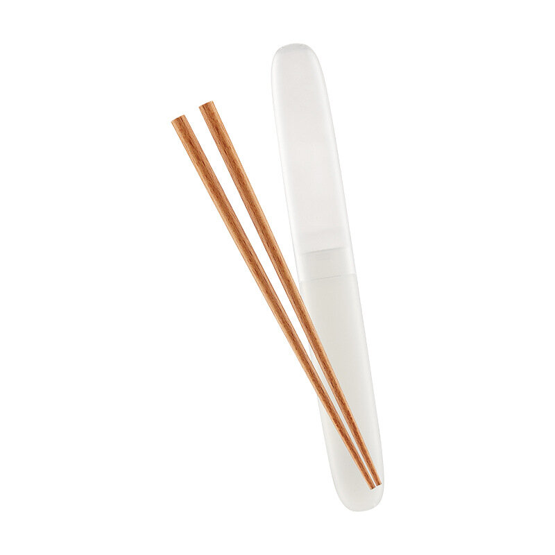 Буковые палочки для еды Портативный набор для хранения посуды из цельного дерева заостренные противоскользящие