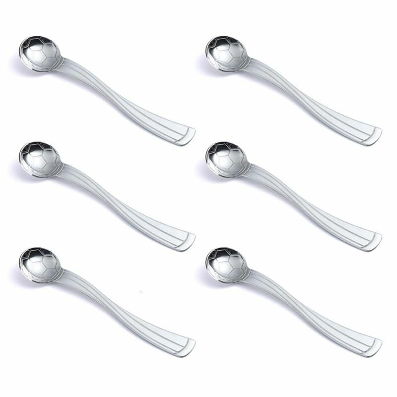 6 чайных ложек для десертов и кофе, Серебро