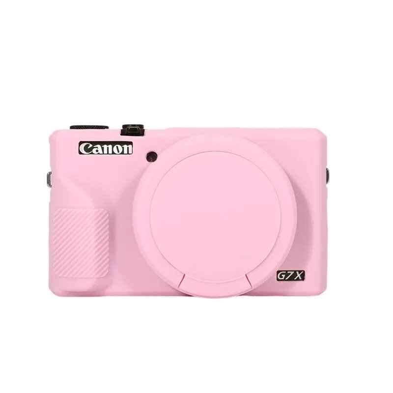 Кейс для камеры Canon G7X розовый силиконовый защитный чехол для фото/видеокамеры