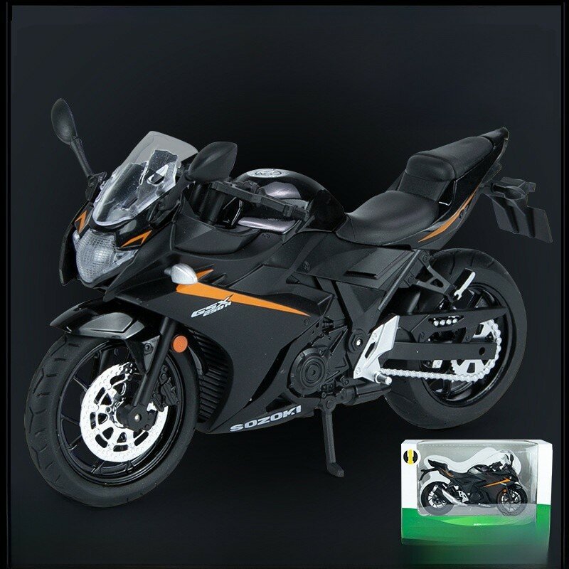 Suzuki gsx 250sr alloy motorcycle with sound light for gift and display black