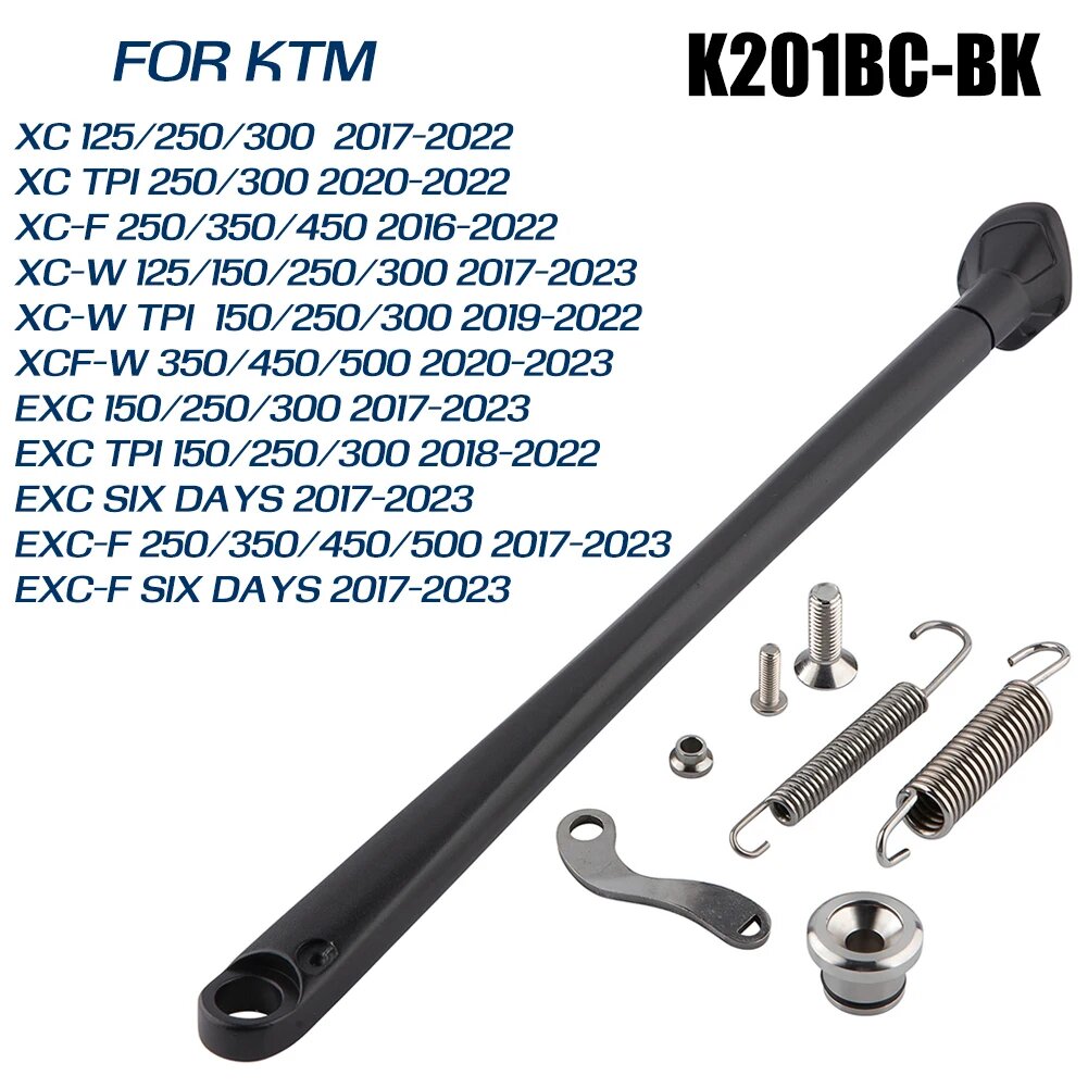 Комплект Боковых Подножек Для Мотоцикла KTM 125 150 250 300 350 450 500 530 XC Черный, K201BC-BK