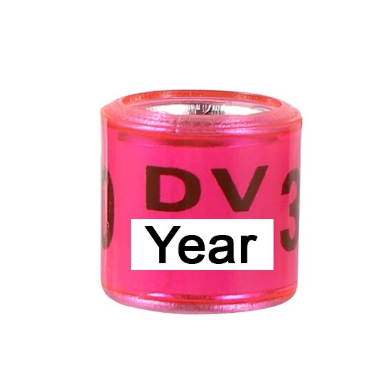 Кольца для ног голубей Adhere To Fly, 100 шт Розовый, Year 2027, rose red