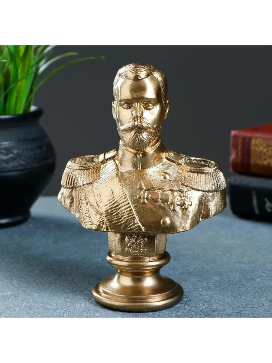 Бюст Николай II в бронзе — изысканный аксессуар