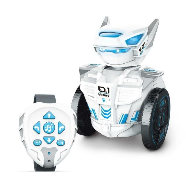 Робот дистанционного управления DIY блок игрушки часы образование STEM игрушка гравитационная индукция RC робот датчик с игрушкой строительство игрушка RC робот (белый)