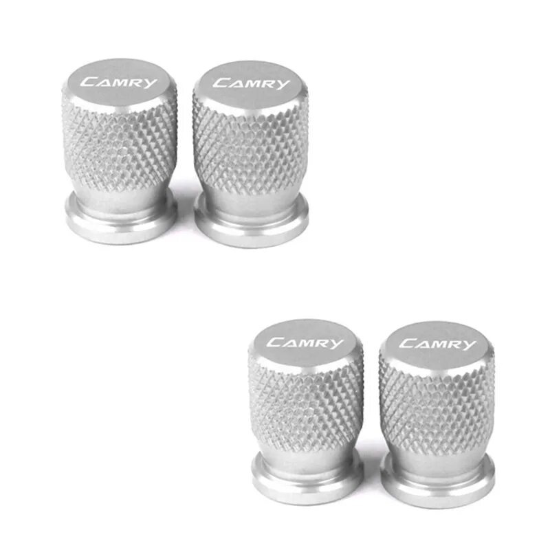 4 шт, колпачки для клапанов автомобильных колес, алюминиевые герметичные крышки, значок, эмблема для Toyota camry, аксессуары для стайлинга автомобилей