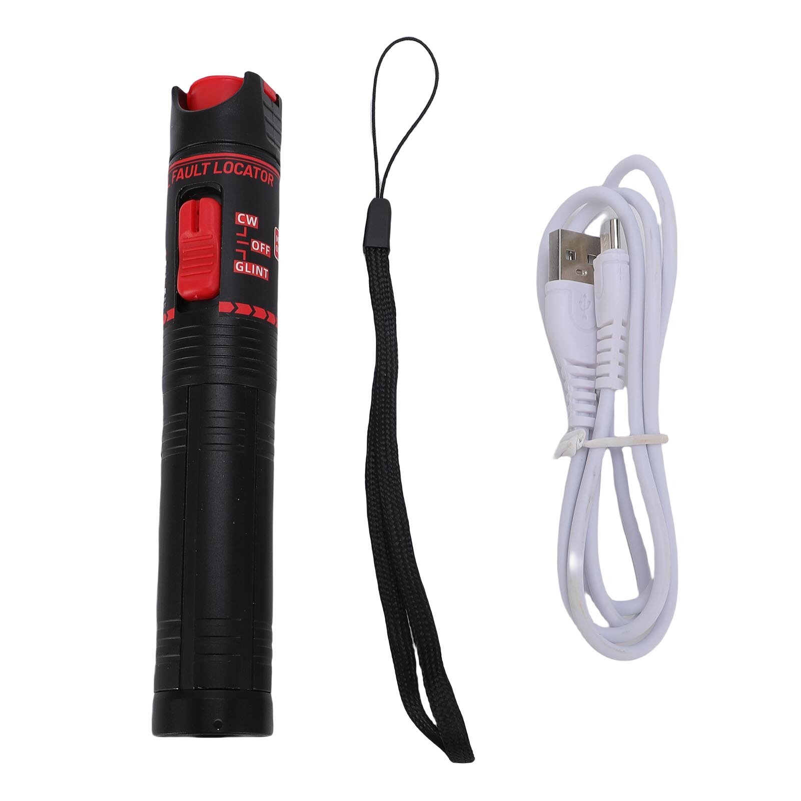 Визуальный локатор неисправностей 50 км, универсальный разъем 2,5 мм, перезаряжаемый, бесконтактный, с красным световым индикатором, тестер оптических кабелей.