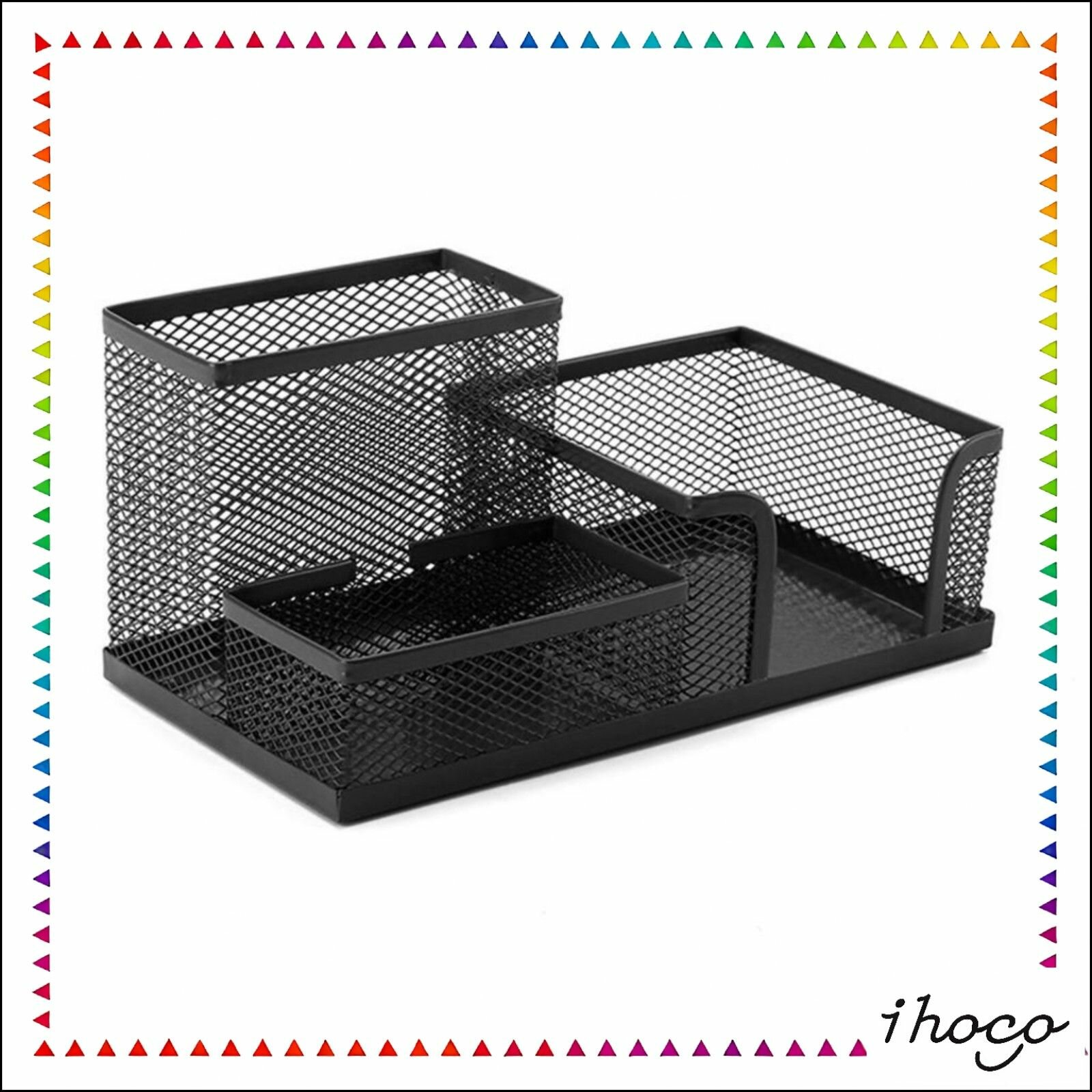 Черная премиум коробка с тремя отделениями для ручек