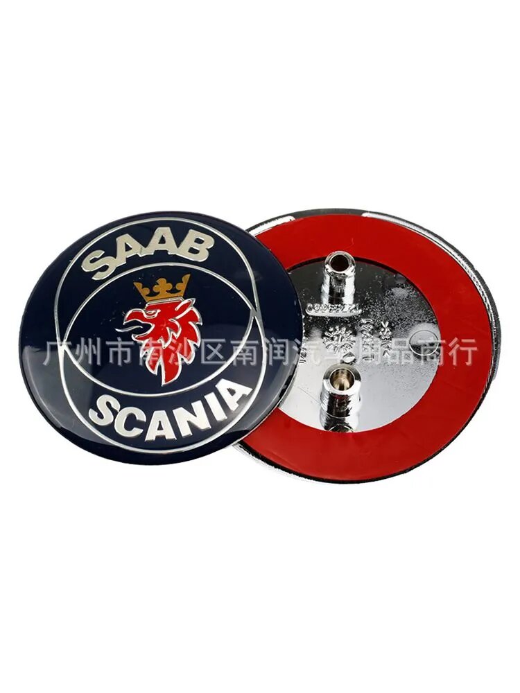 Синий двойной круг-Значок багажника Для SAAB 9 - 3 9 - 5, 85 мм 2 шприца Знаки