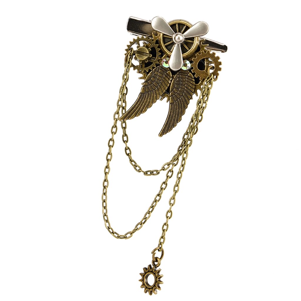 Стимпанк механическая шестерня самолет брошь Заколка Аксессуары