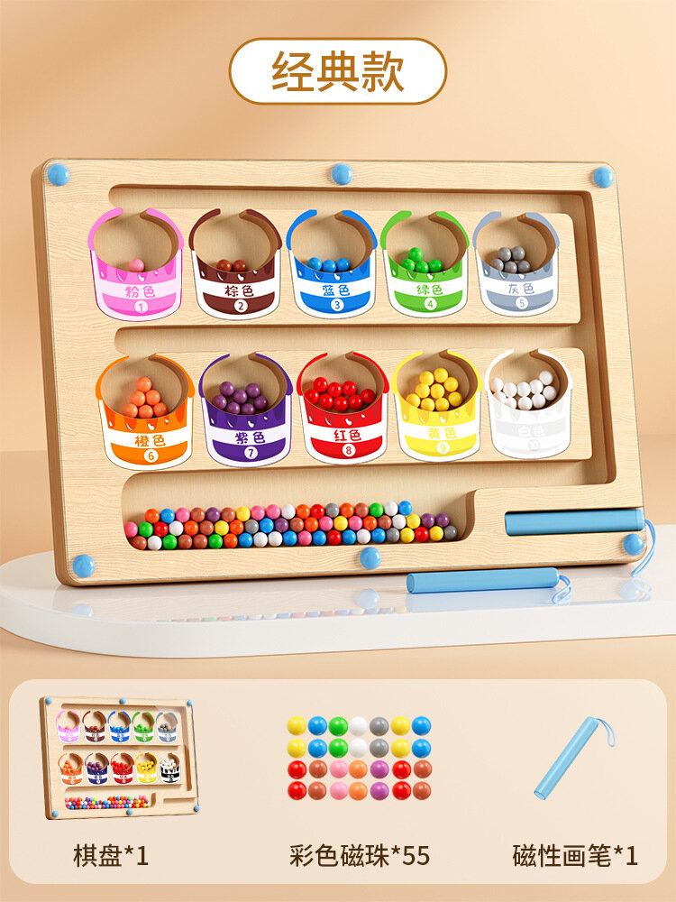 2026 Новейшая магнитная игрушка-лабиринт для детей от 3 до 6 лет, магнитная игрушка для тренировки концентрации для детей 2-4 лет, тренировка внимания для детей 5 лет