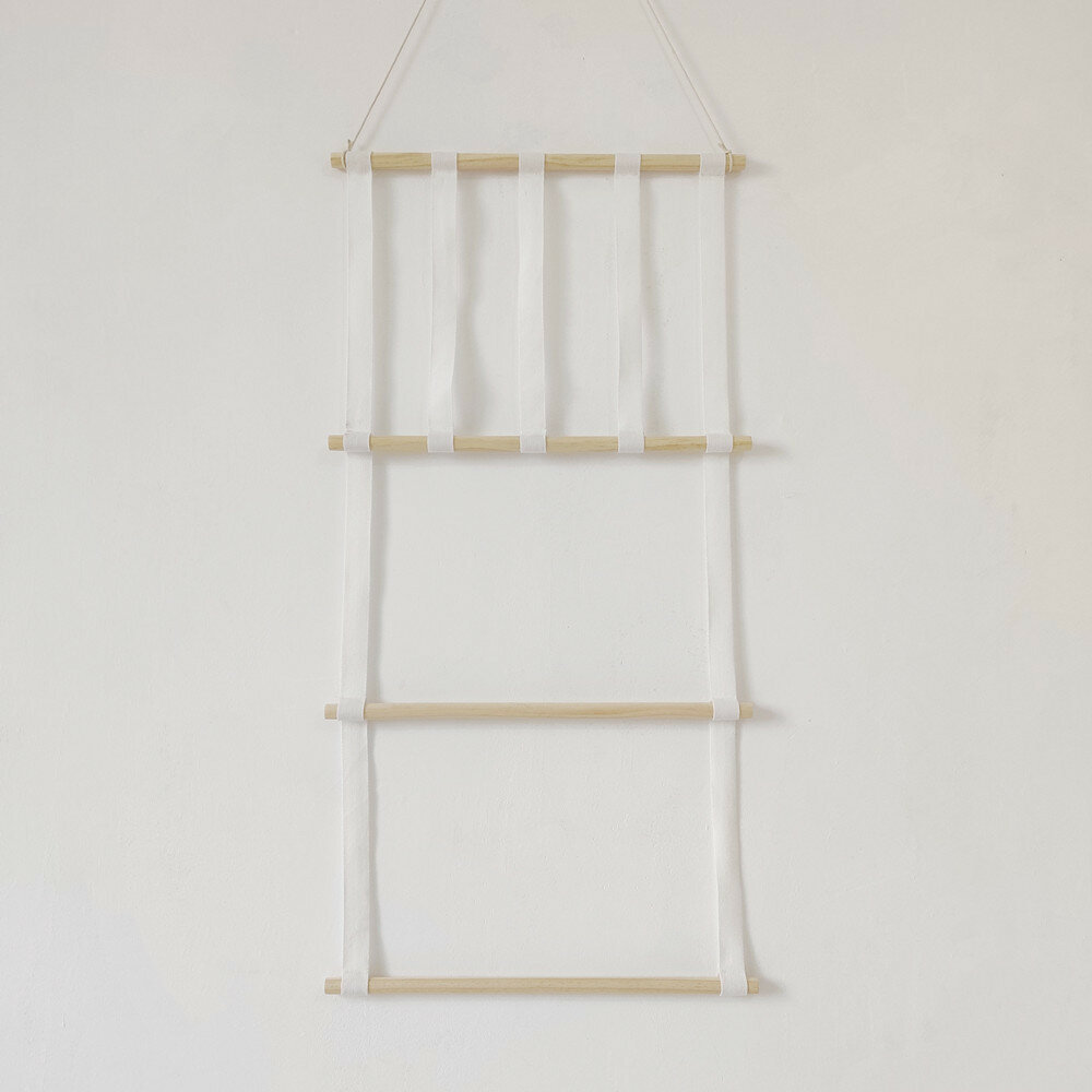 Деревянный держатель для хранения заколок и волосок с 4 слоями и 30 S-крюками для детской комнаты, белый, предмет для упорядочивания и хранения