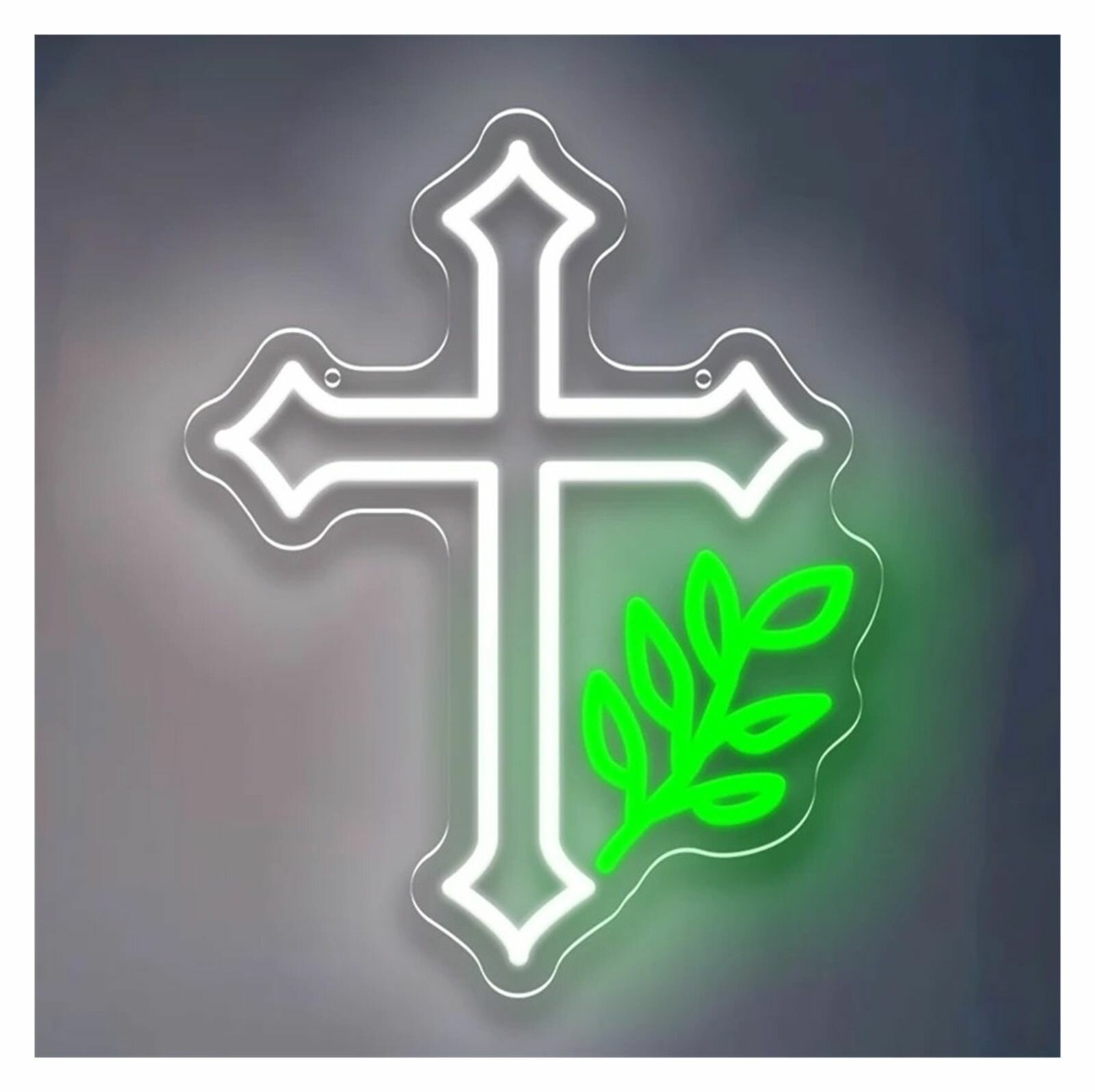 Неоновая Вывеска В Виде Креста, Украшение На Стену 35.6x28cm