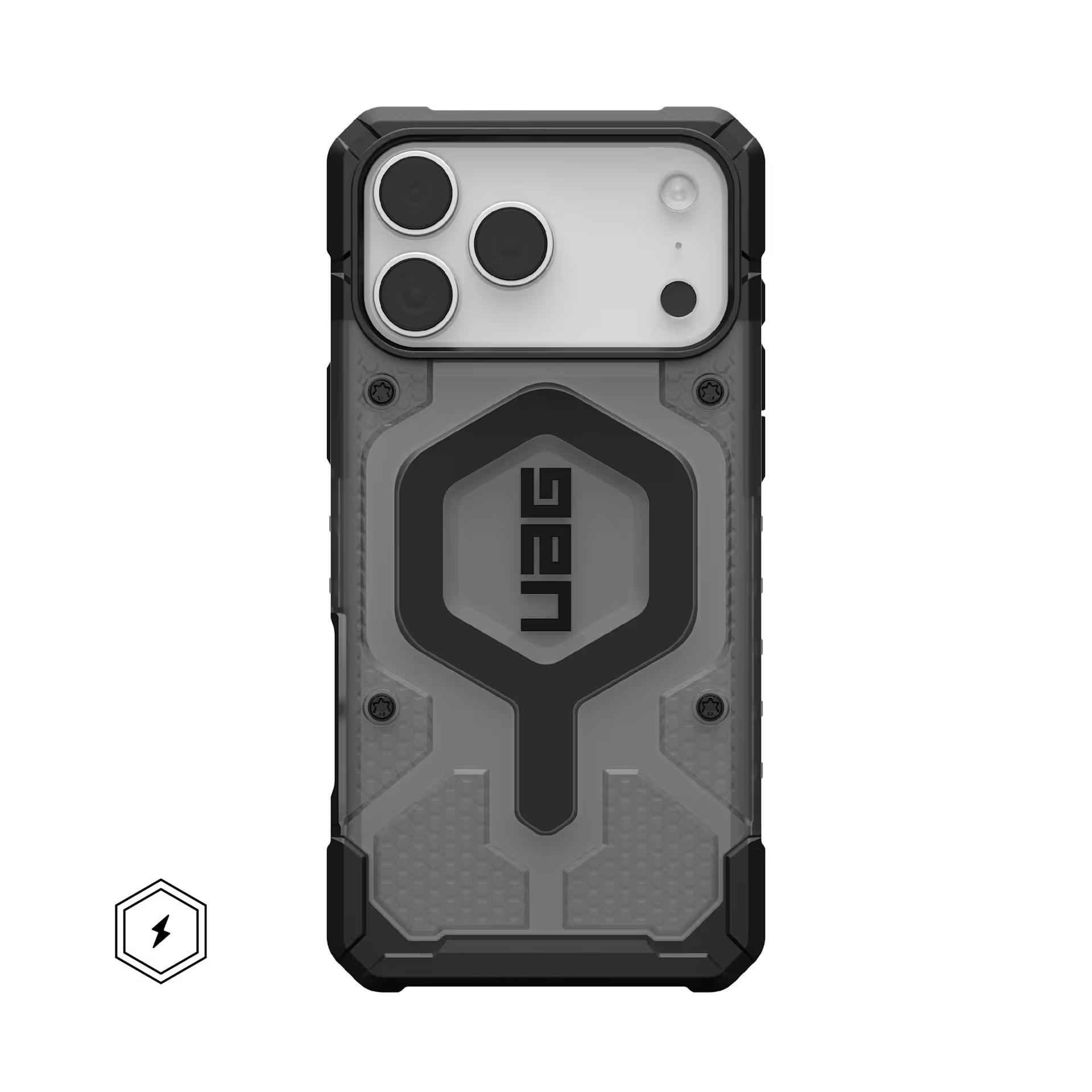 Чехол с поддержкой MAGSAFE Uag Pathfinder Clear для iPhone 17 Pro 6.3", цвет тонированный (Ash)