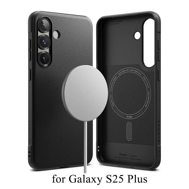 Чехол Ringke Onyx, совместимый с Samsung Galaxy S25 Plus, прочный противоударный, нескользящий, гибкий, тонкий из ТПУ для 25+ чехлов Magnetic for S25Plus