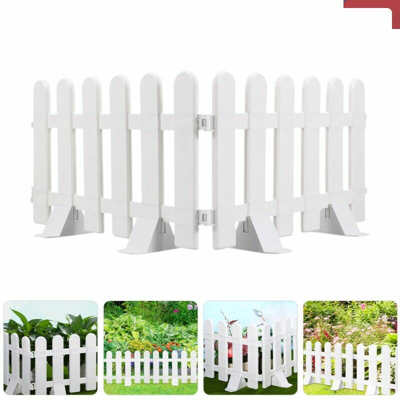 4 шт. белые ландшафтные края для детской воротки, внутренний декоративный забор, цветочный грядка, размеры 50.00X30.00X13.00CM
