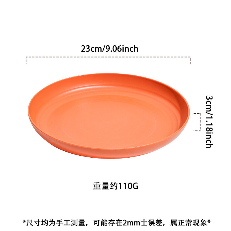 Тарелка из пшеничной соломы Amazon TK, тарелка для отеля, тарелка для фруктов, домашняя тарелка для салата в скандинавском стиле, пластиковая тарелка из PP