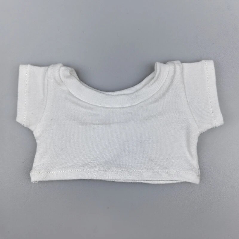 Футболка ZOCO для кукол 10/20/40 см Белый, White T-Shirt, Clothes for 10cm Dolls