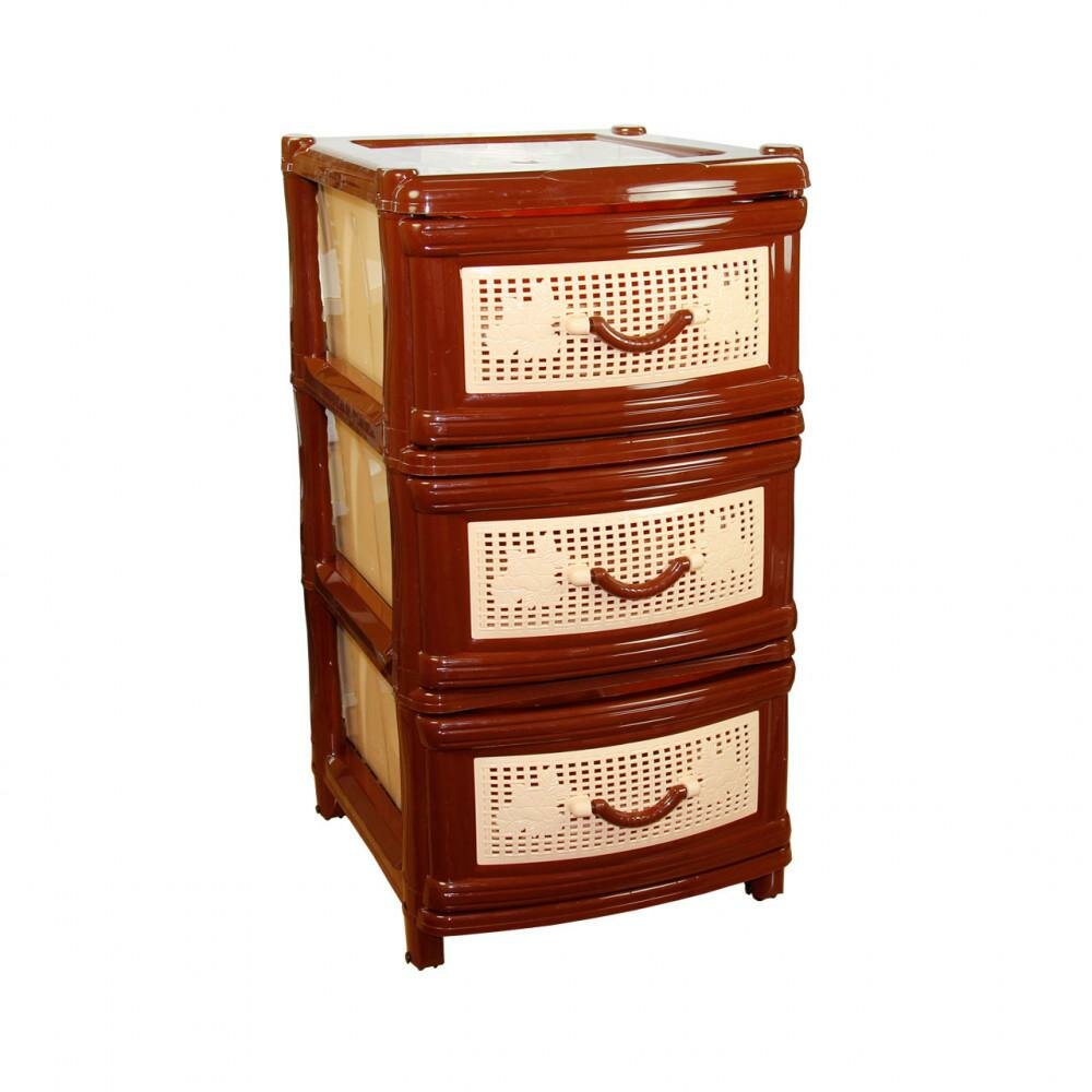 Комод 3 секции коричневый 480*380*740 альтернатива