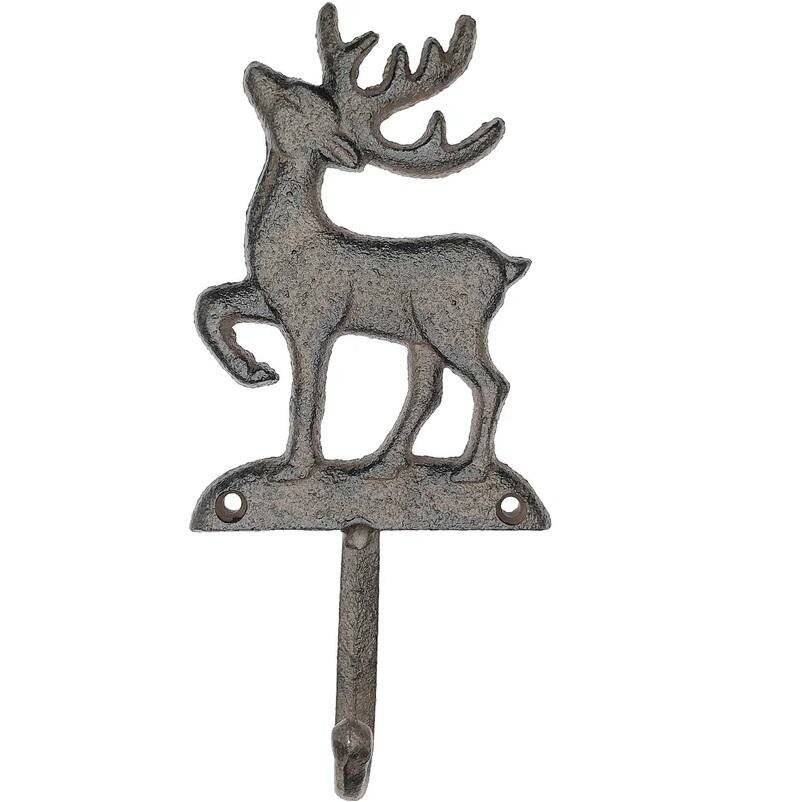 Крючок вешалка 1-НО рожк олень EDCJ365 (чугун) репка//