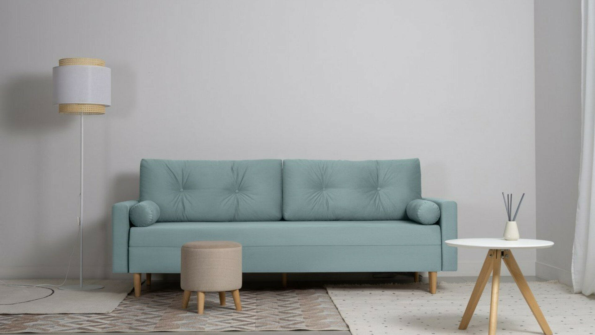 Диван-кровать раскладной Divan.ru Нумо Velvet Mint, 216x90x86 см, спальное место 195x140 см, светло-зеленый, велюр