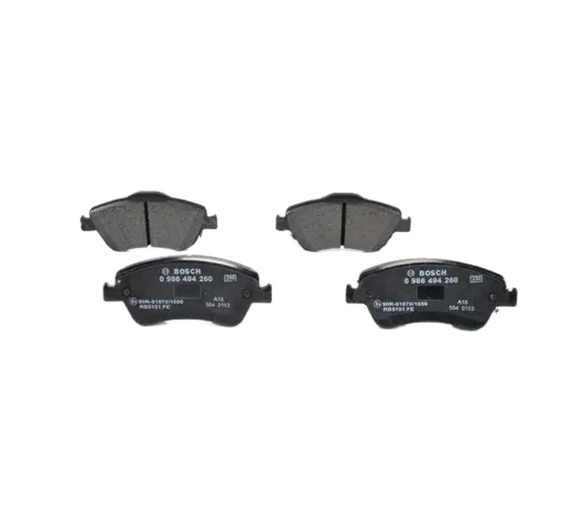 Колодки тормозные BOSCH 986494260 передние, Toyota Auris 1.4 D-4D, 1.4 VVTi, 1.6 VVTi 07-
