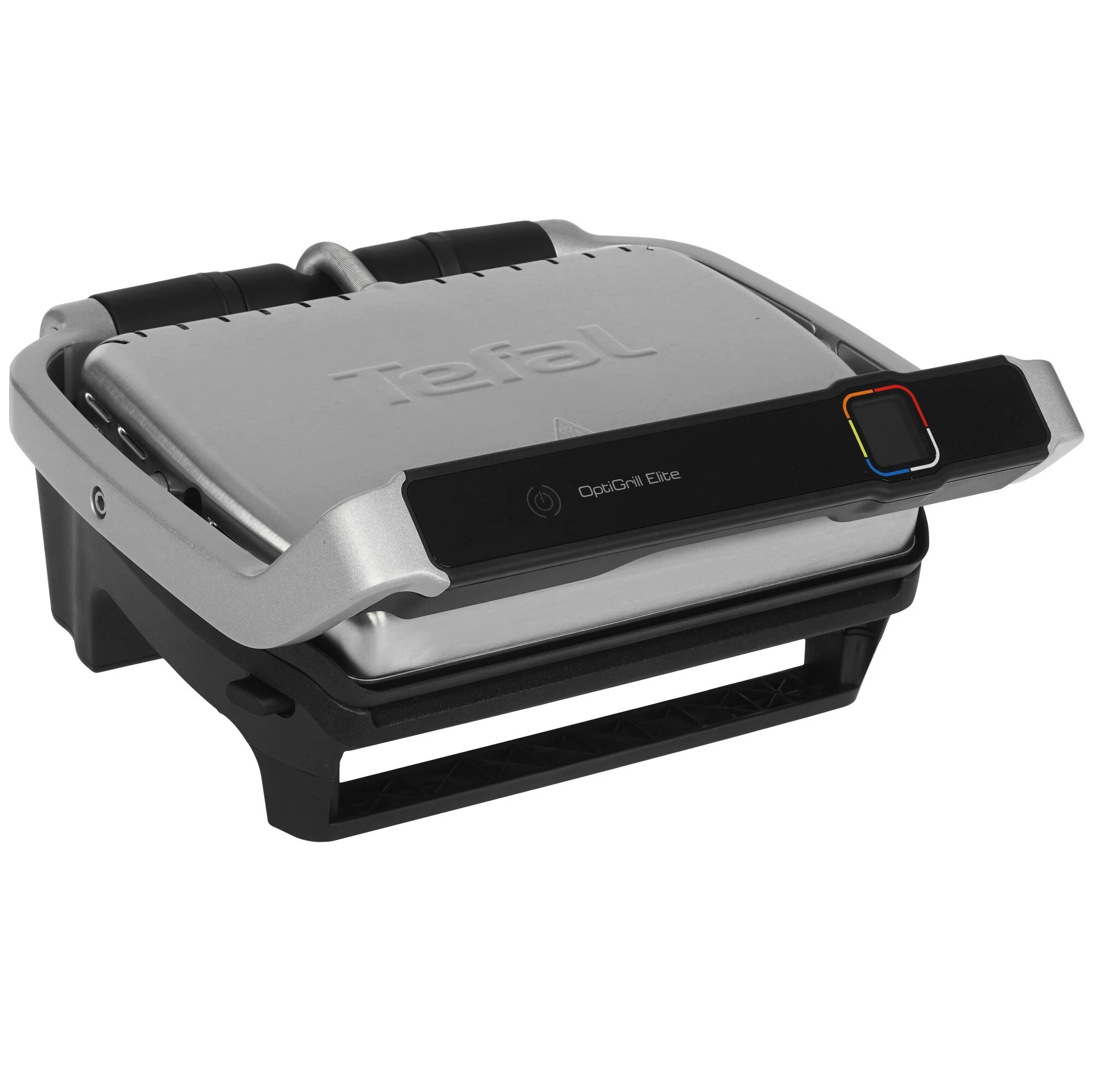 Гриль Tefal Optigrill Elite GC750D30 серебристый [2000 Вт, дисплей, таймер, антипригарное покрытие,