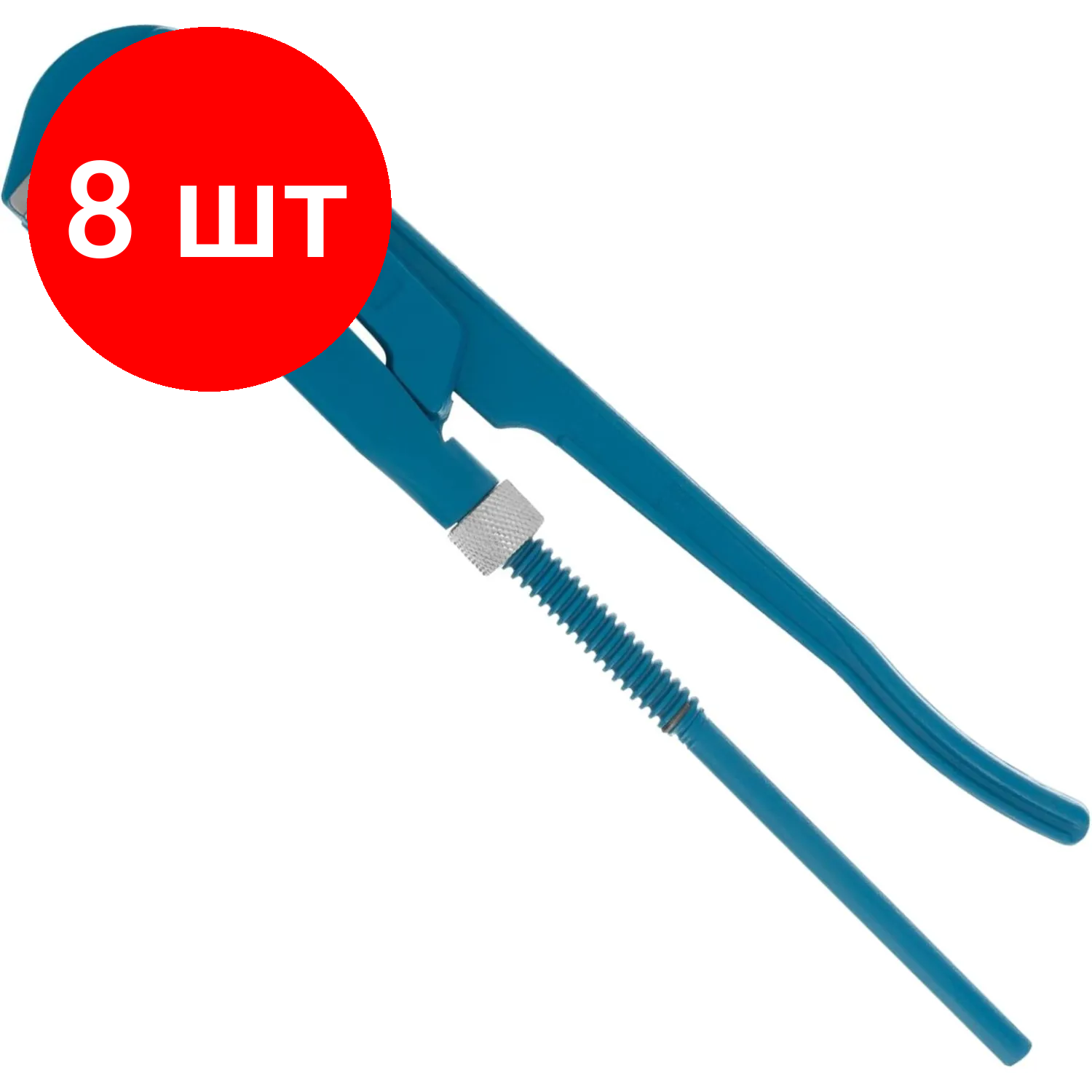 Комплект 8 штук, Ключ трубный рычажный №1, литой СИБРТЕХ (15758)