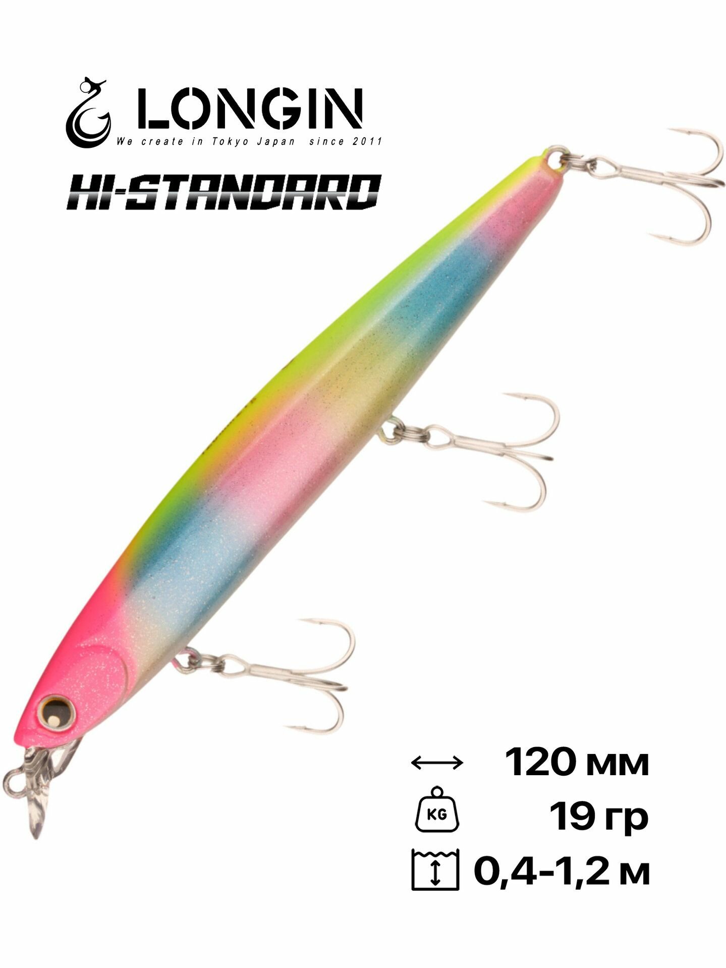 Воблер Longin Hi-Standard 120F, 120 мм, 19 гр, #067