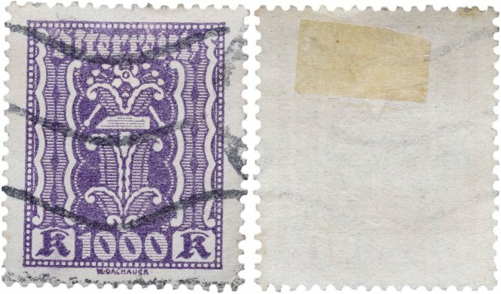 Австрия 1000 крон Почтовая марка 1922