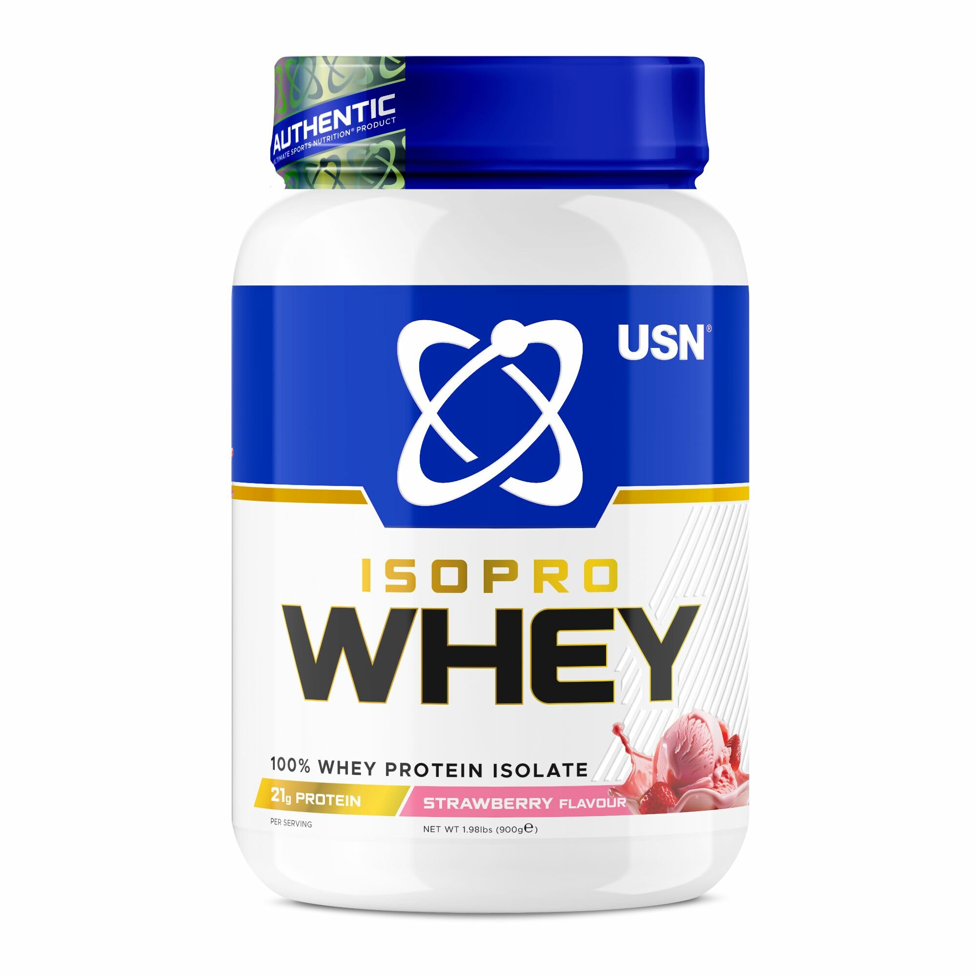 USN Isozero Whey изозеро Протеин PROTEIN ISOLATE со вкусом клубники, 900 грамм