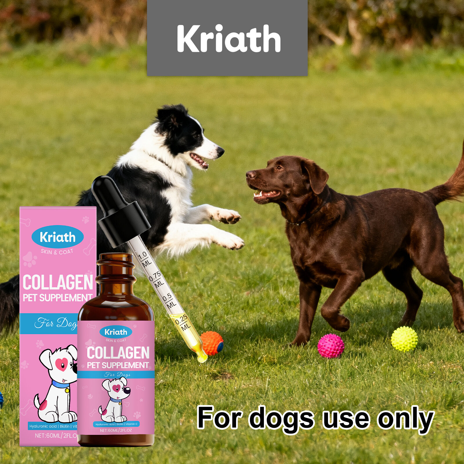 Капли коллагена для собак, ежедневный уход, питание для домашних животных, капли для комфорта суставов собак