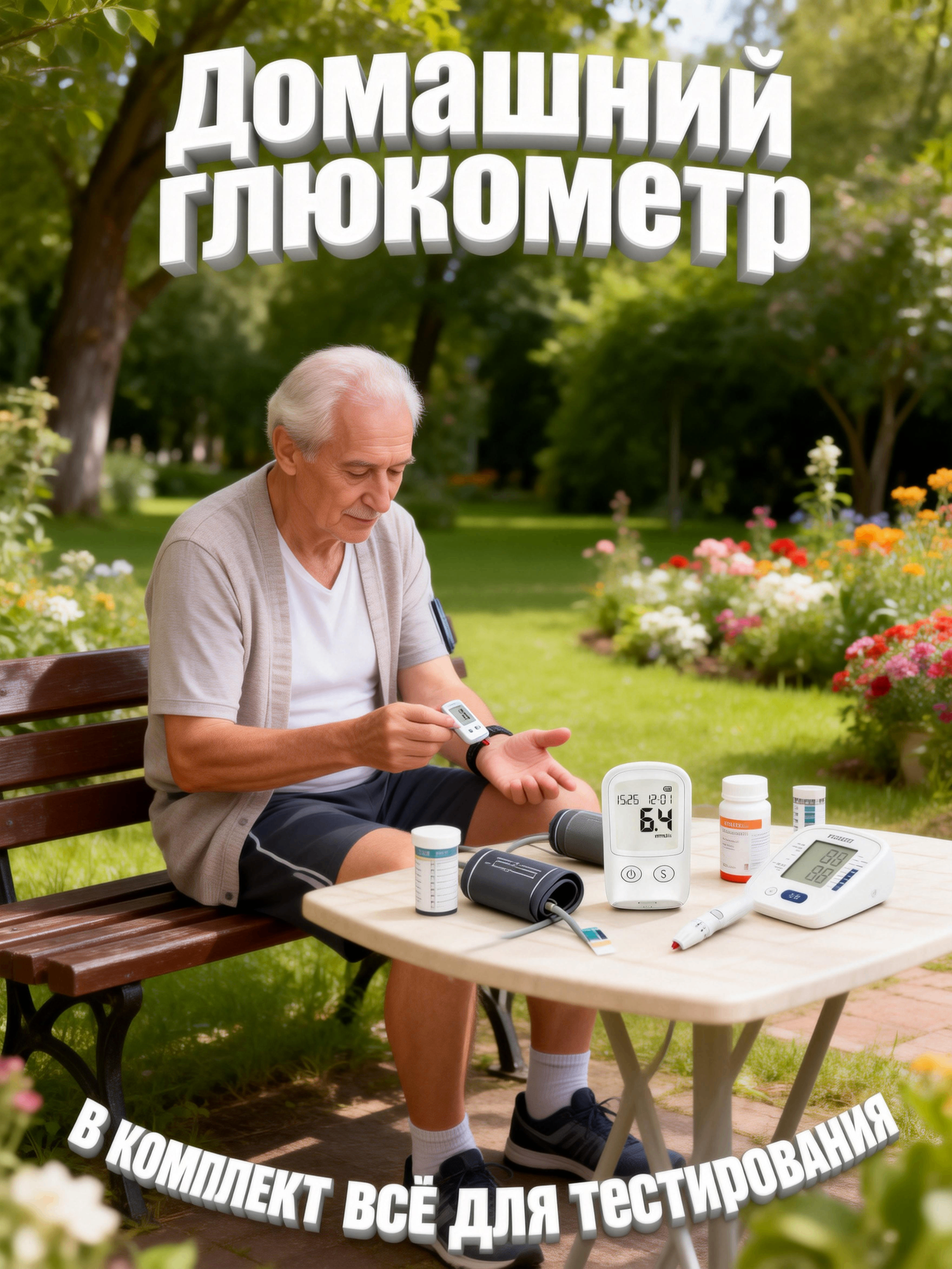 Глюкометр "Сателлит Экспресс", с полосками и ланцетами в комплекте