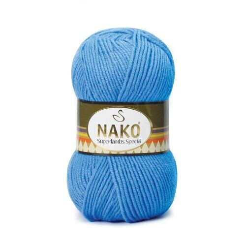 Пряжа Nako Superlambs special 1256 (5 мотков по 100г/200м) голубой