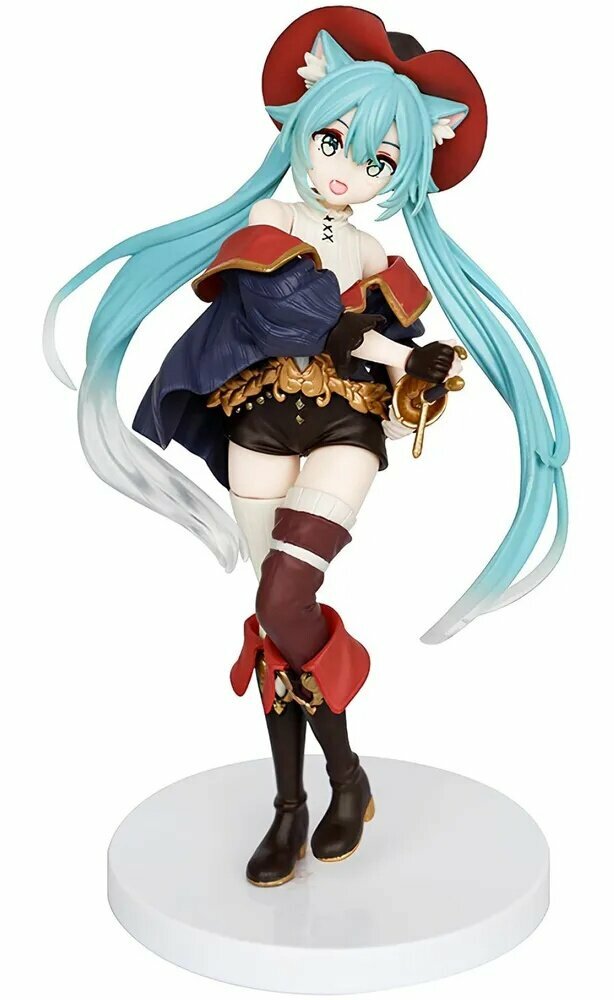 Фигурка Хацунэ Мику Кот в сапогах / Hatsune Miku Wonderland (20см, пакет)