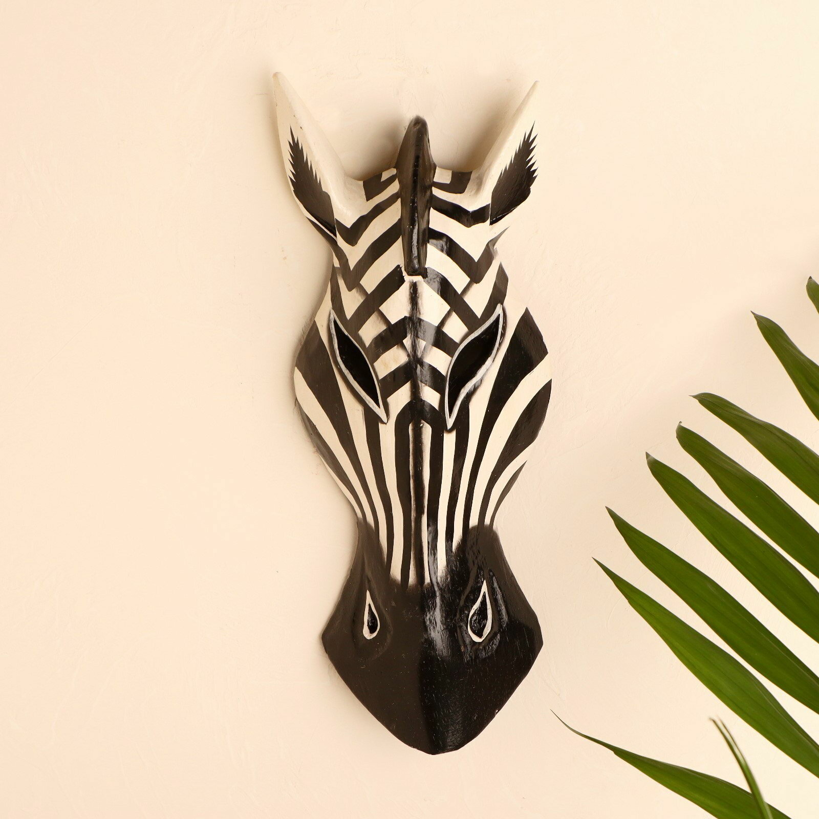Маска "Зебра", 30x16x7 см, дерево, тематика: животный мир, способ крепления: подвес