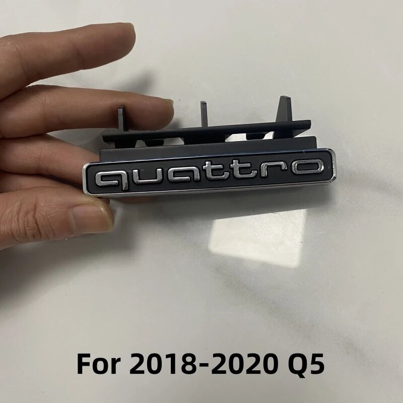 Передняя решетка автомобиля с логотипом Audi Quattro, эмблема для Audi A4 A6 Q3 Q5 Quattro, эмблема с логотипом автомобиля, гриль-эмблема с полным приводом 12